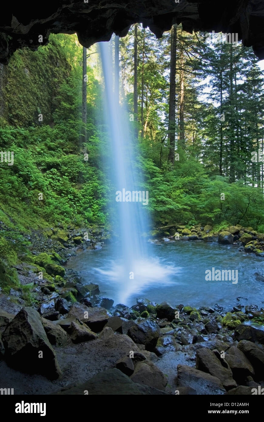 Waterfall; Oregon United States Of America Stock Photo - Alamy