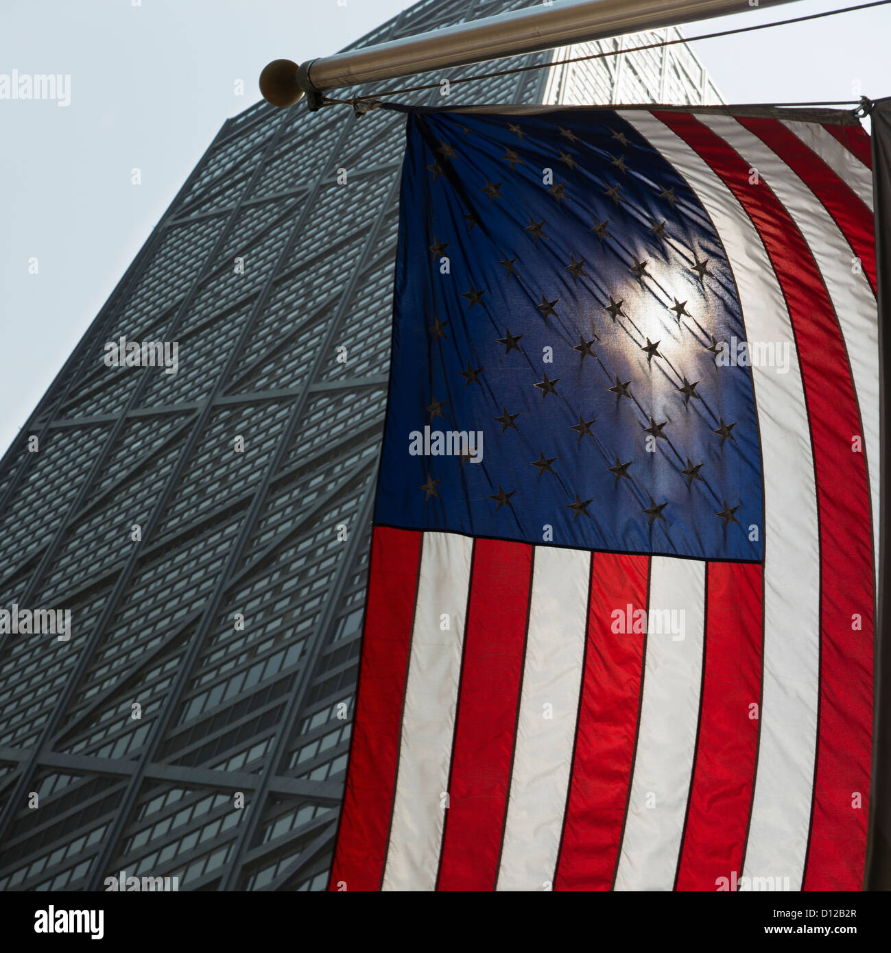 American flag office buildings hi-res stock photography and images - Alamy