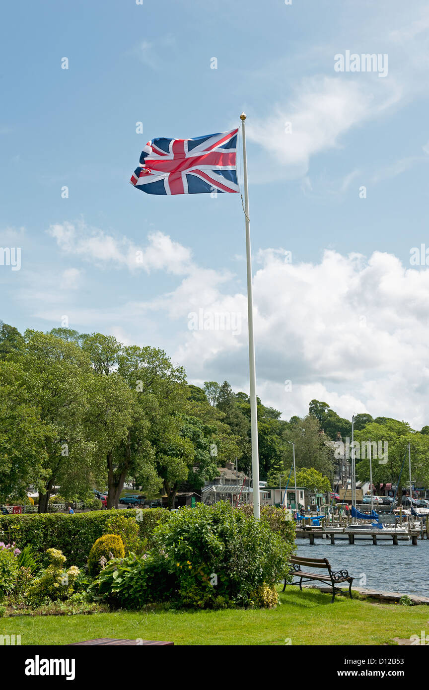 Union Jack Flag Flying At The Water's Edge; England Stock Photo - Alamy
