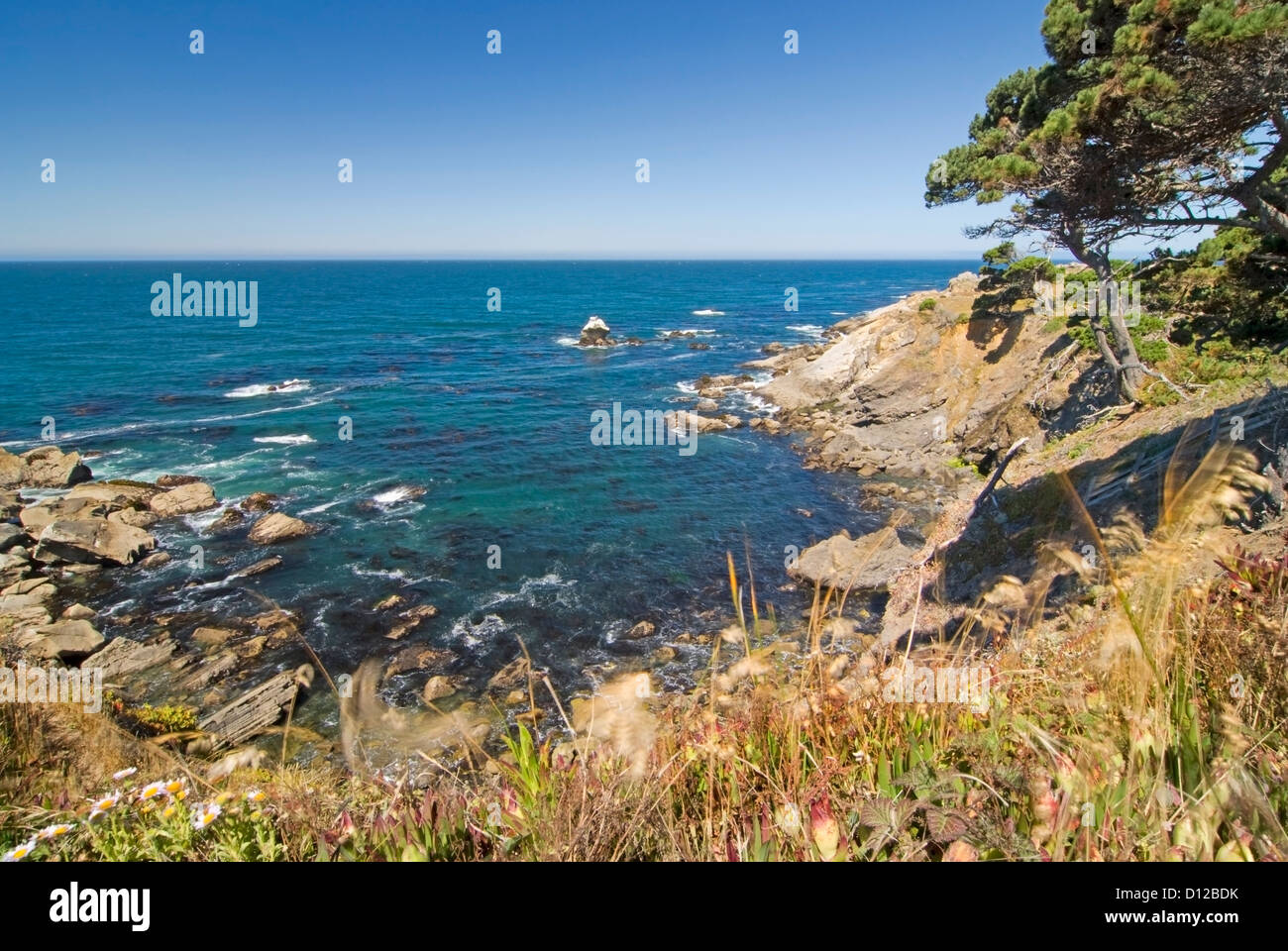 Small Ocean Cove; Oregon United States Of America Stock Photo - Alamy