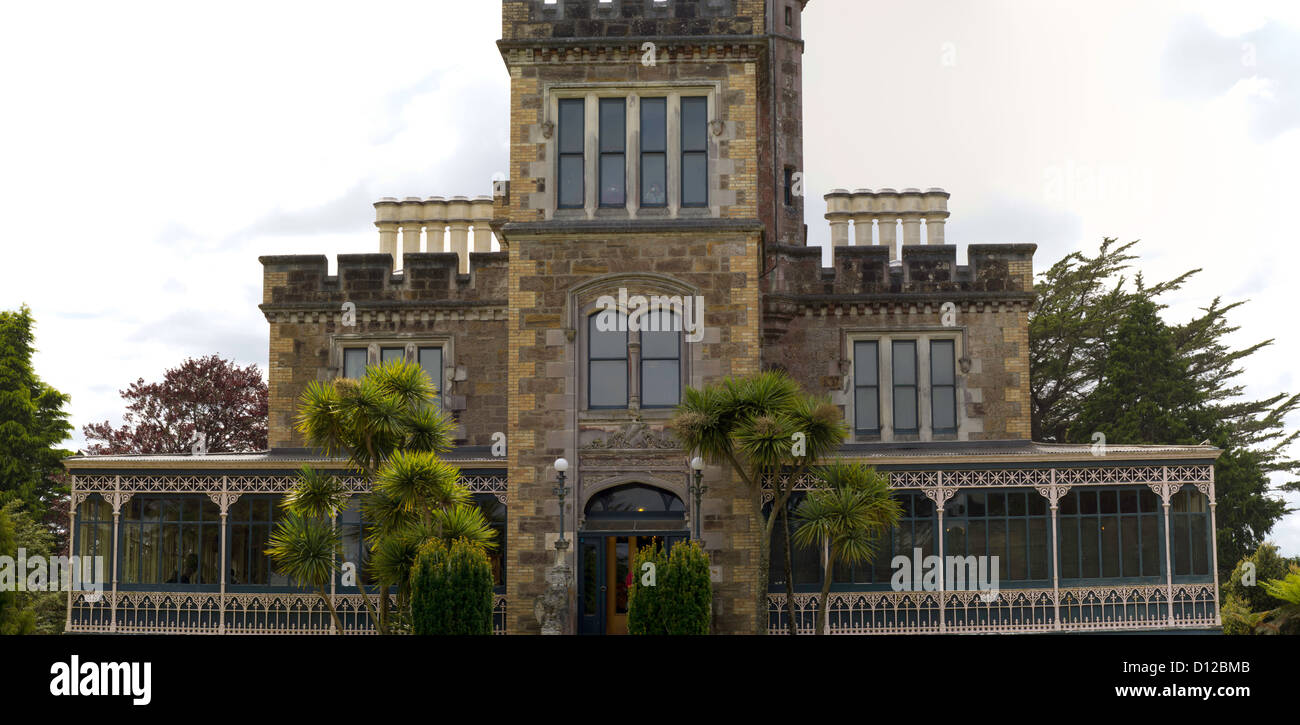 Panoramic view of Larnach Castle (The Camp), Otago Peninsula, near ...