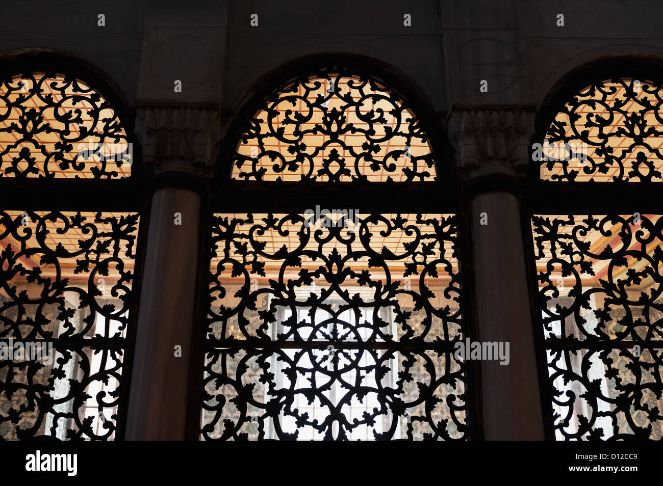 Ornate Detail Of Metal Window Screens; Istanbul Turkey Stock Photo - Alamy