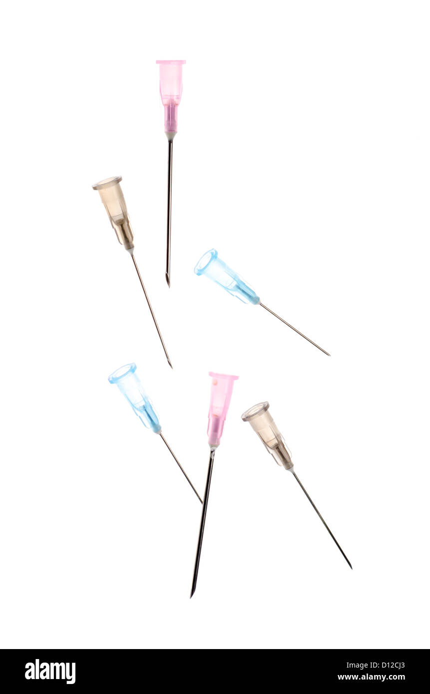 medical syringe needle isolated on white Stock Photo - Alamy