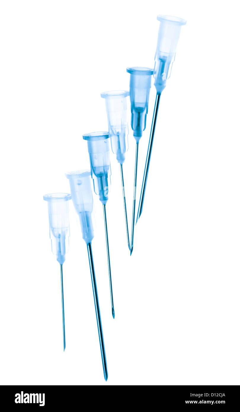 medical syringe needle isolated on white Stock Photo - Alamy