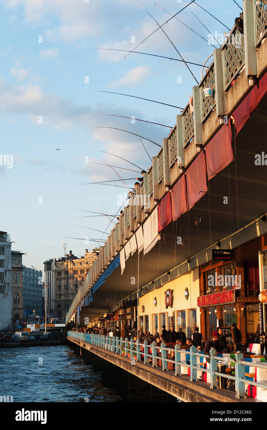 Pedestrian's Walking On A Promenade With Shops Along The Water's Edge ...