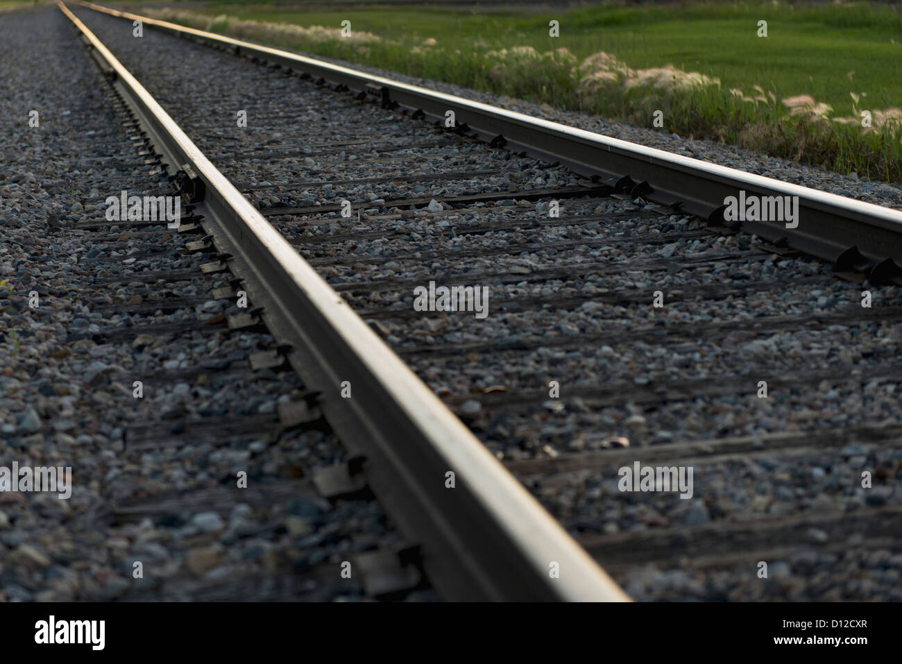 Train Tracks; Manitoba Canada Stock Photo - Alamy
