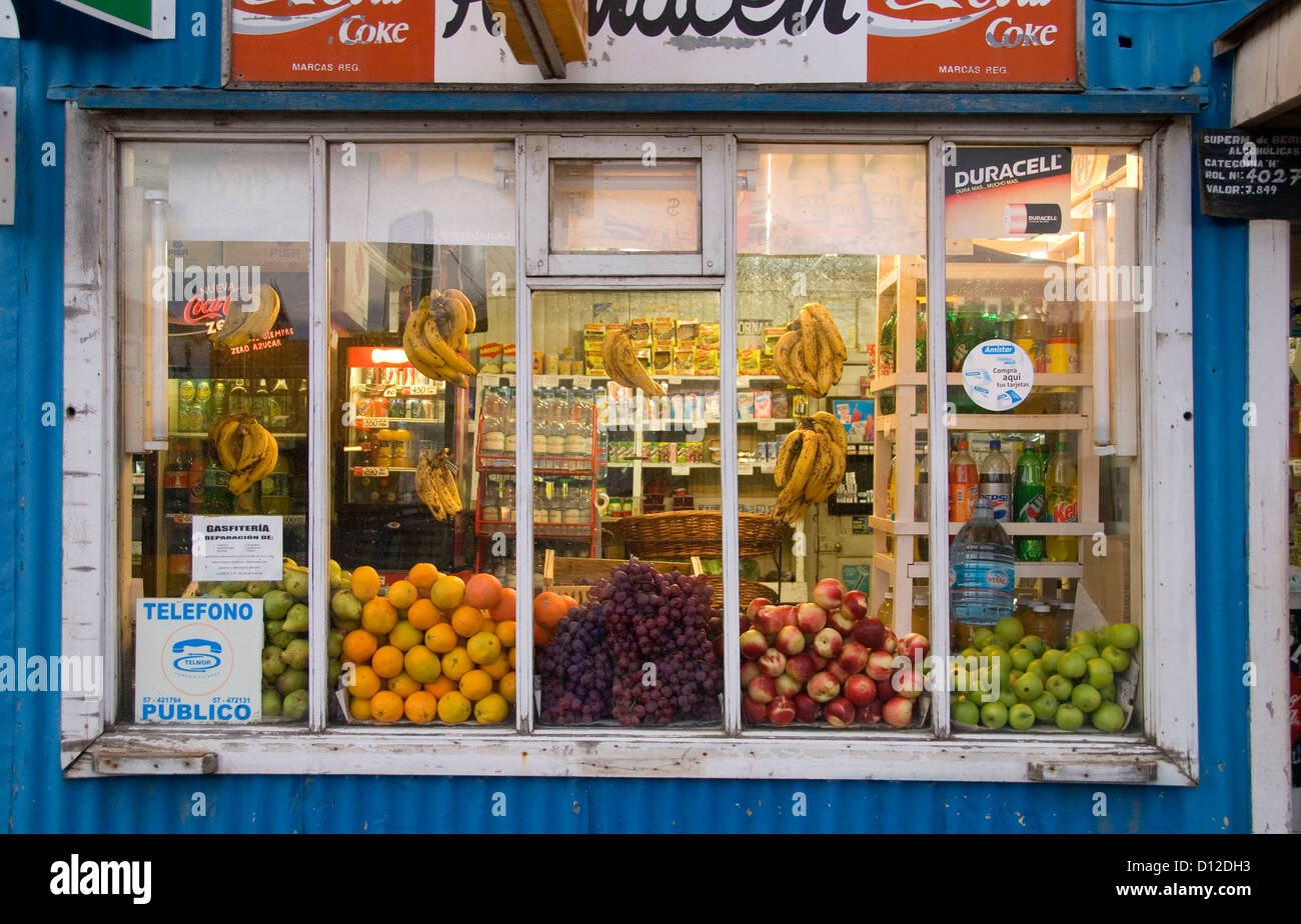 Small store in Puerto Natalas, Chile Stock Photo - Alamy