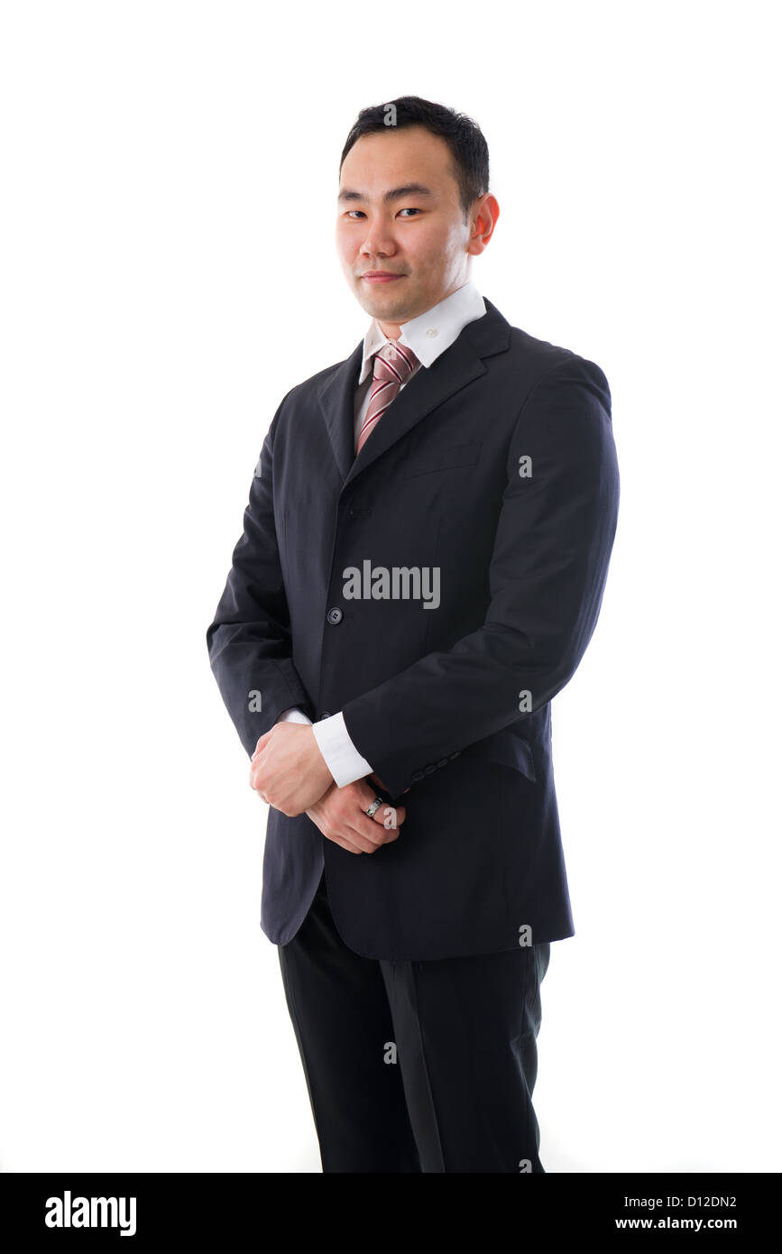 south east asian business man , chinese ethnicity isolated on white ...