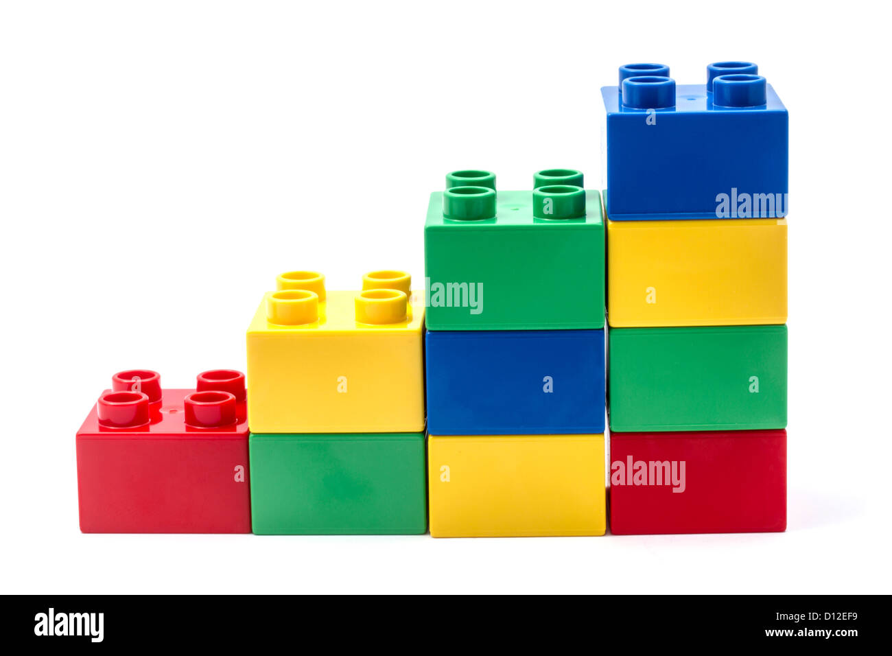 Building Blocks Isolated on White Background Stock Photo - Alamy