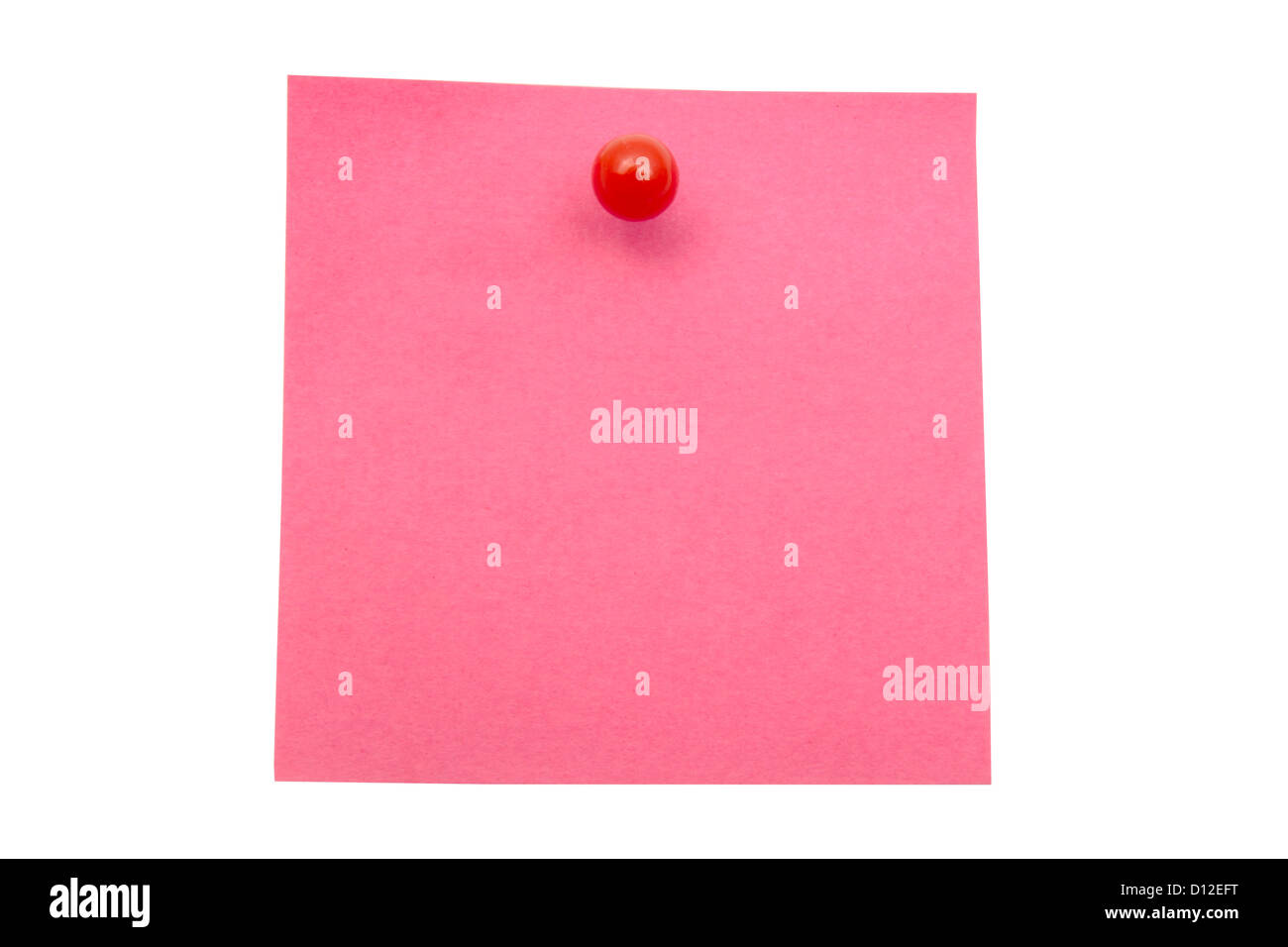 Red memo paper isolated on white background Stock Photo - Alamy