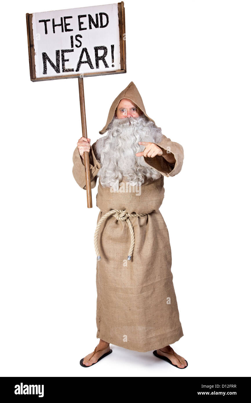 visionary with a sign Stock Photo - Alamy