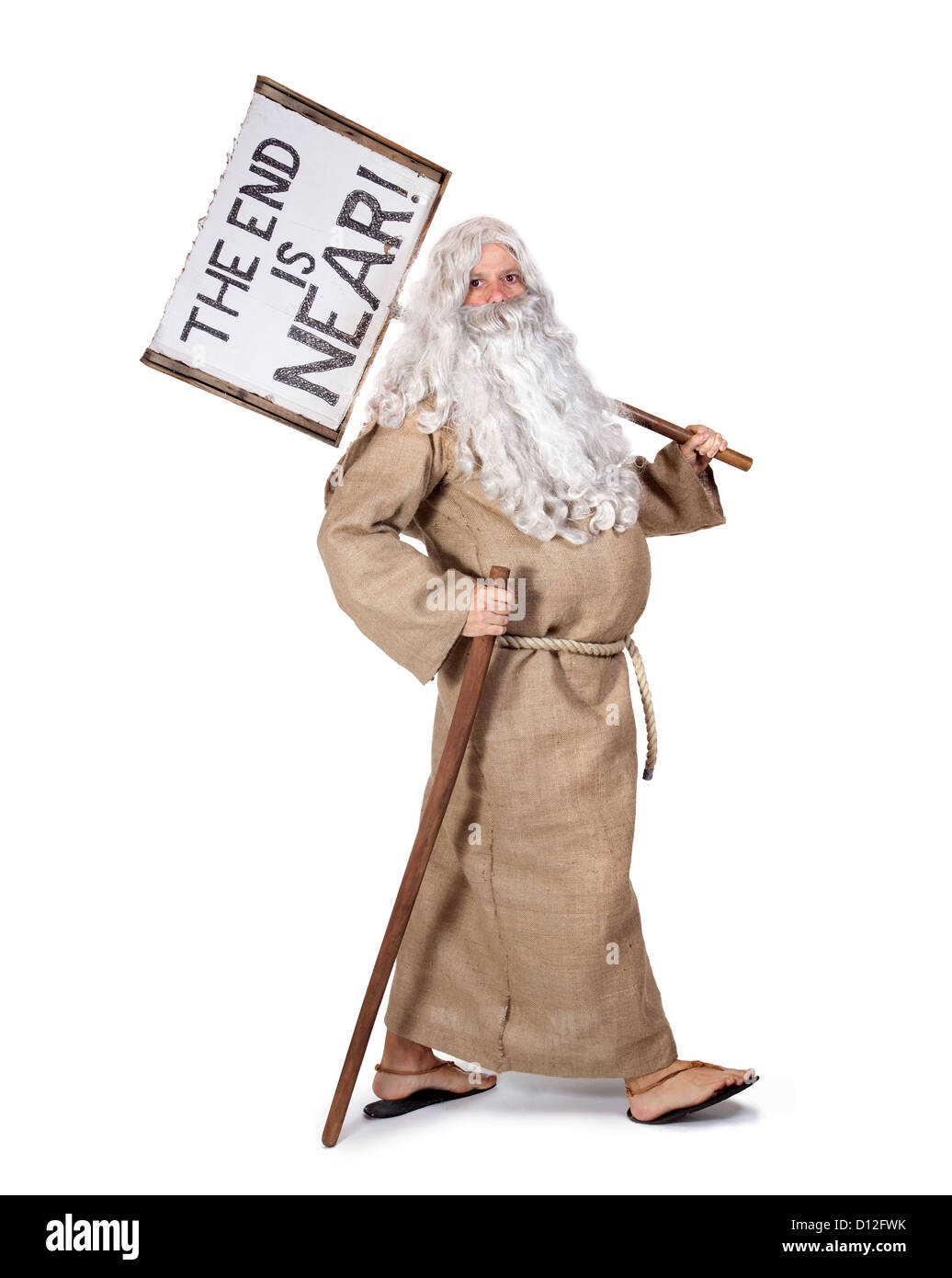 visionary with a sign Stock Photo - Alamy