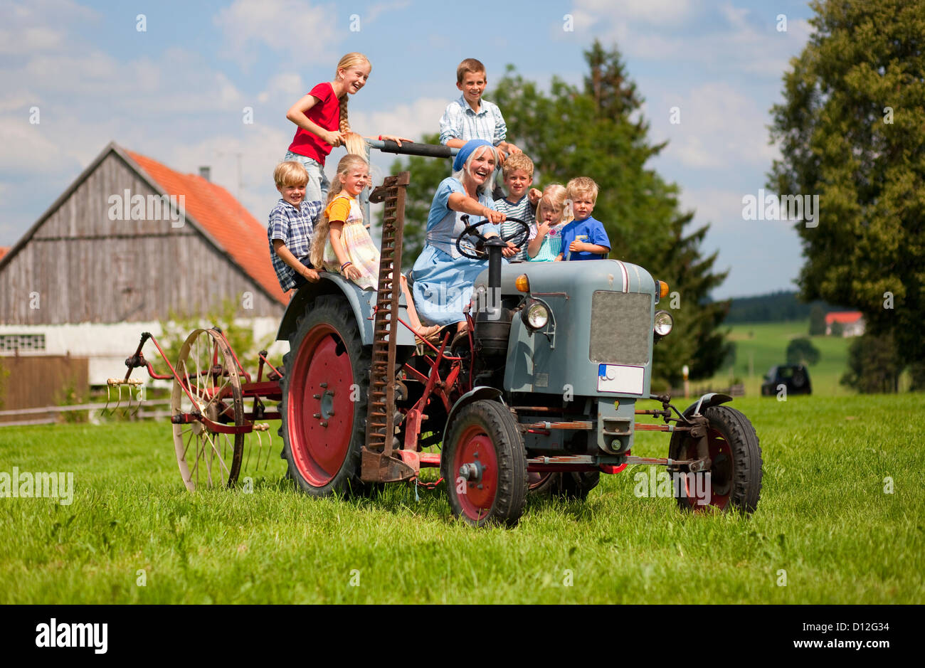Old woman tractor on farm hi-res stock photography and images - Alamy