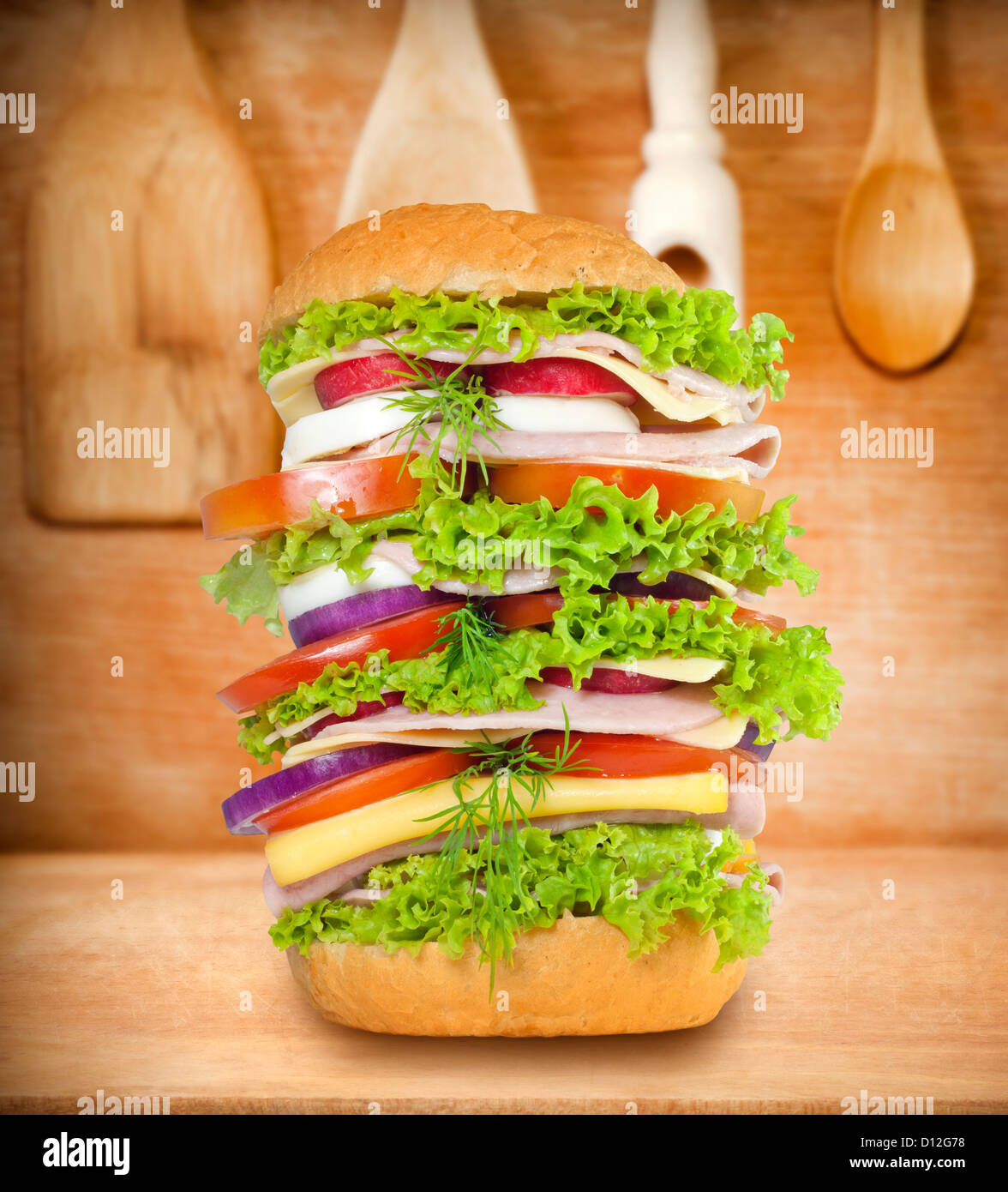 Big ham sandwich hi-res stock photography and images - Alamy