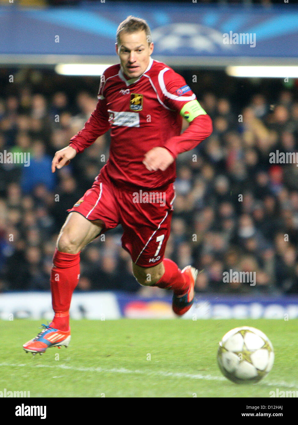 05.12.2012 East London, England. Nicolai Stokholm of FC Nordsjaelland ...
