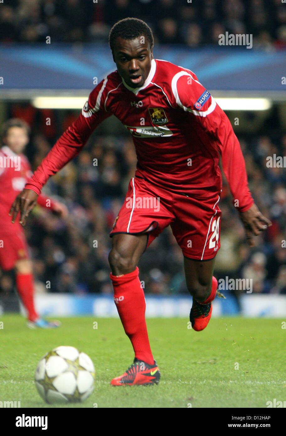 05.12.2012 East London, England. Kamal Issah of FC Nordsjaelland in ...