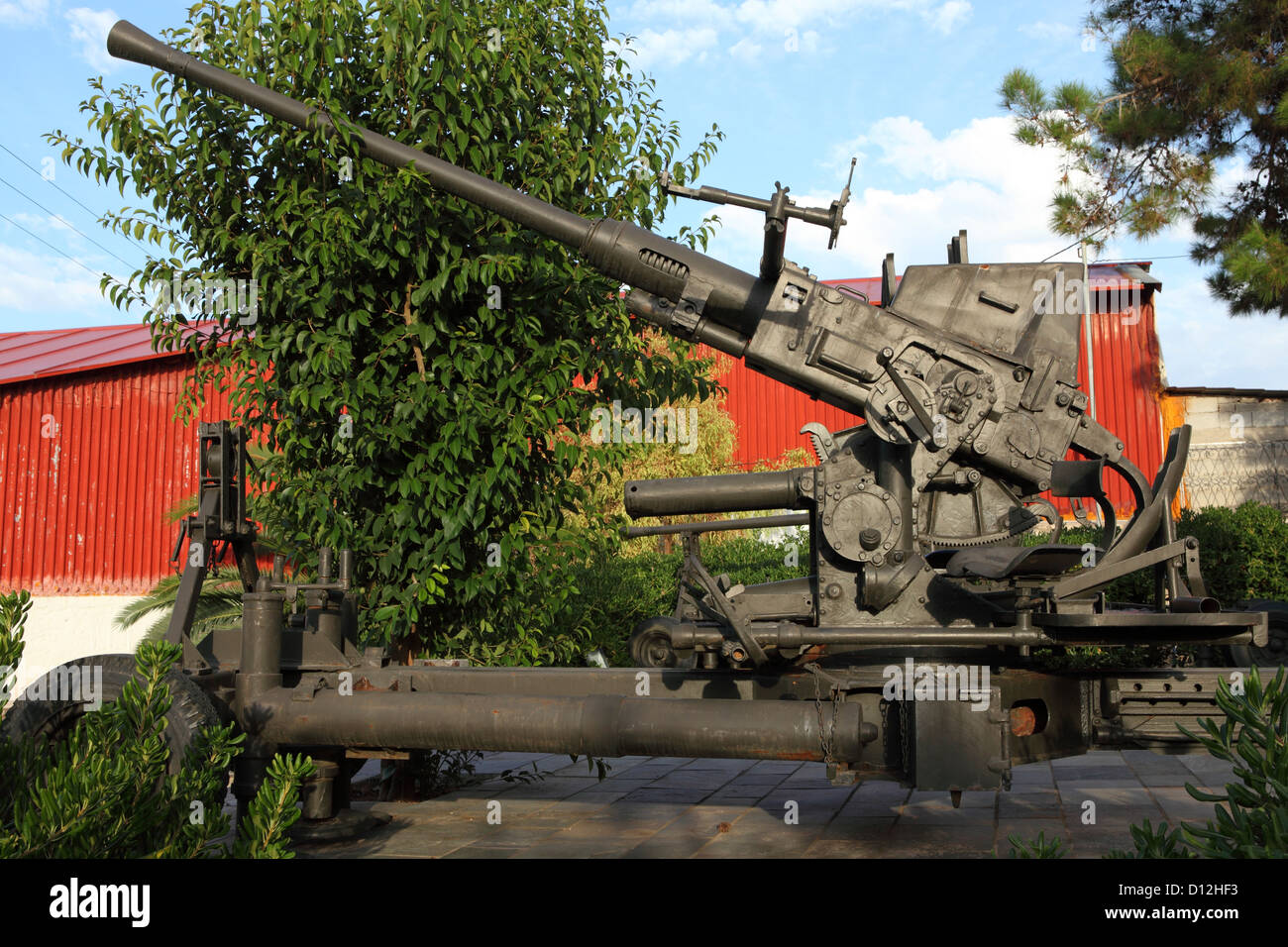 A Bofors 40mm gun at the Greek-Australian War Memorial at Rethymno on ...