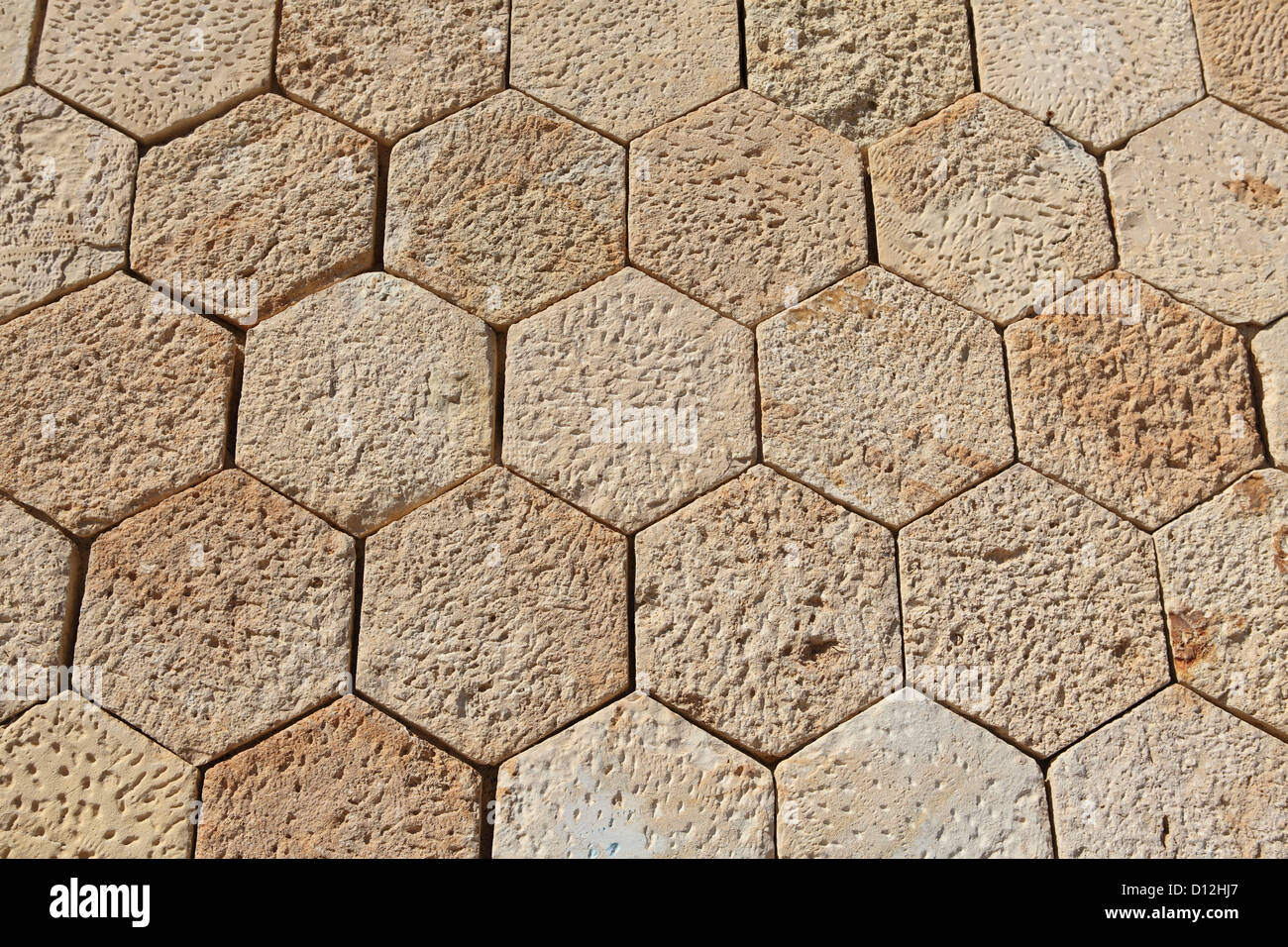 Hexagonal bricks on the facade of the Center of Mediterranean ...
