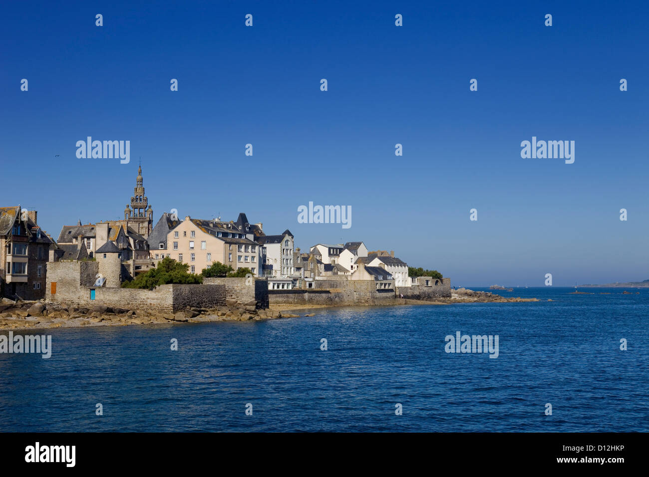 the town of Roscoff in coast of the north of France Stock Photo - Alamy