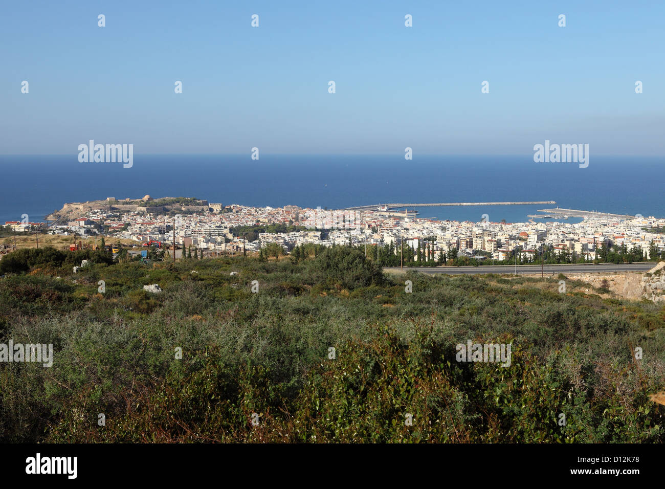 The historic port city of Rethymnon on Crete, Greece Stock Photo - Alamy