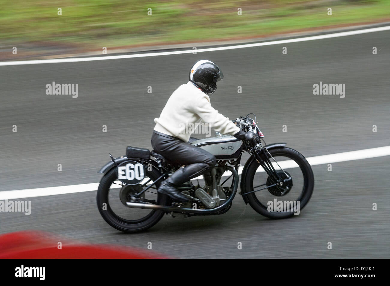 Classic Norton Motorcycle on Road Stock Photo - Alamy