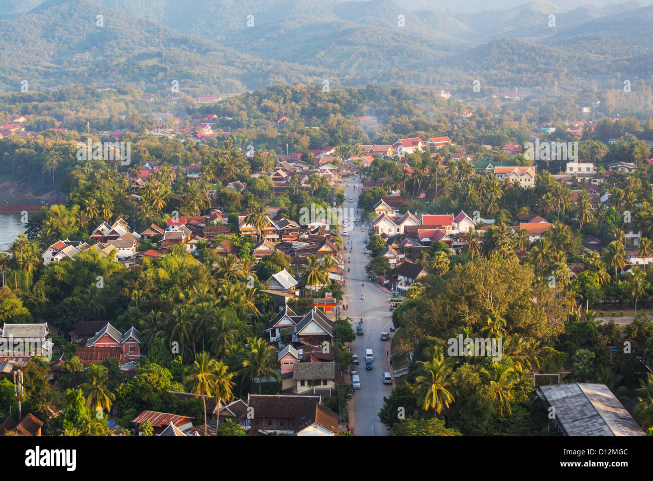Luang Prabang above view,Laos Stock Photo - Alamy