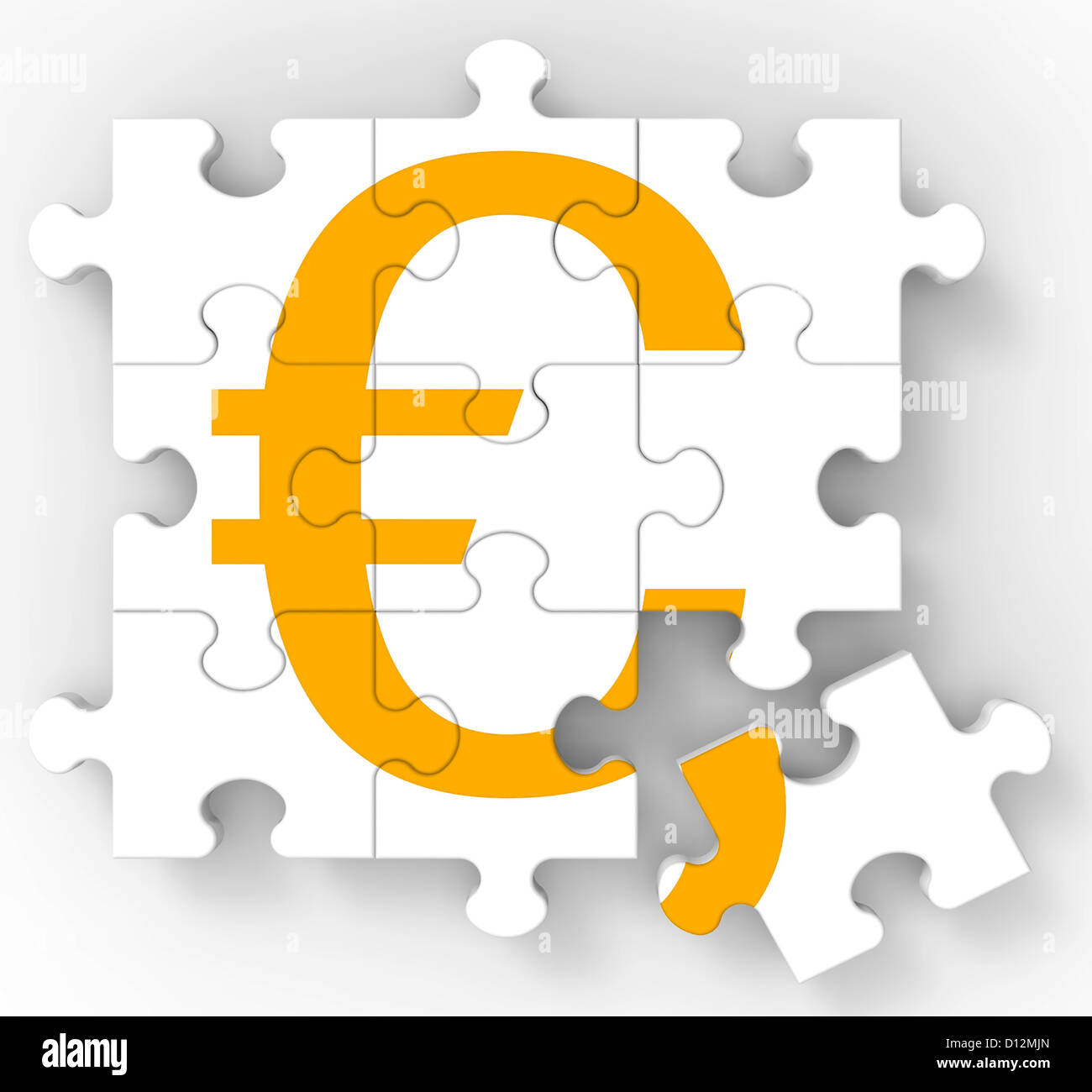 Euro Puzzle Shows European Currency And Wealth Stock Photo - Alamy