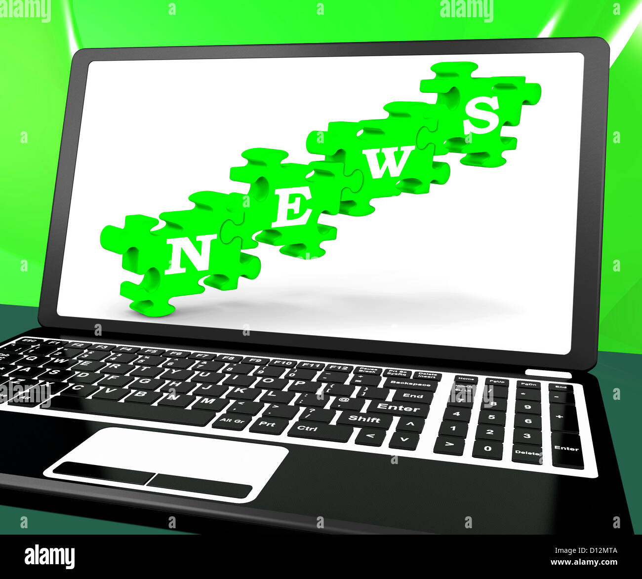 News laptop shows media hi-res stock photography and images - Alamy