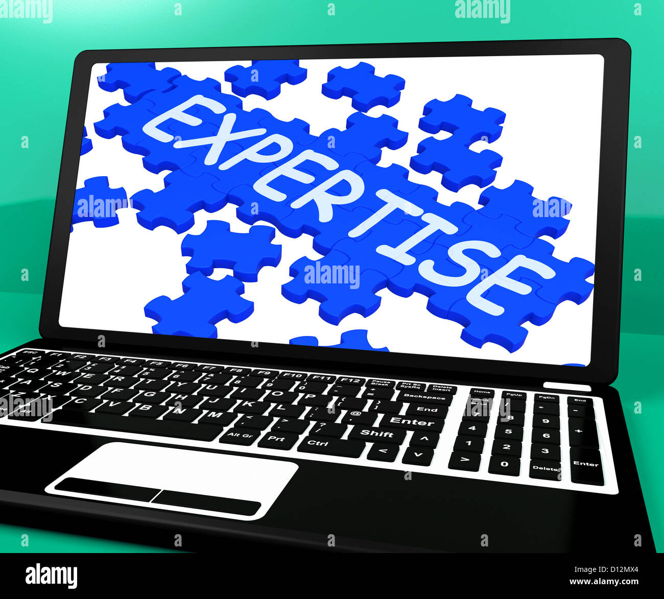 Expertise Puzzle On Notebook Showing Great Computer Skills And ...