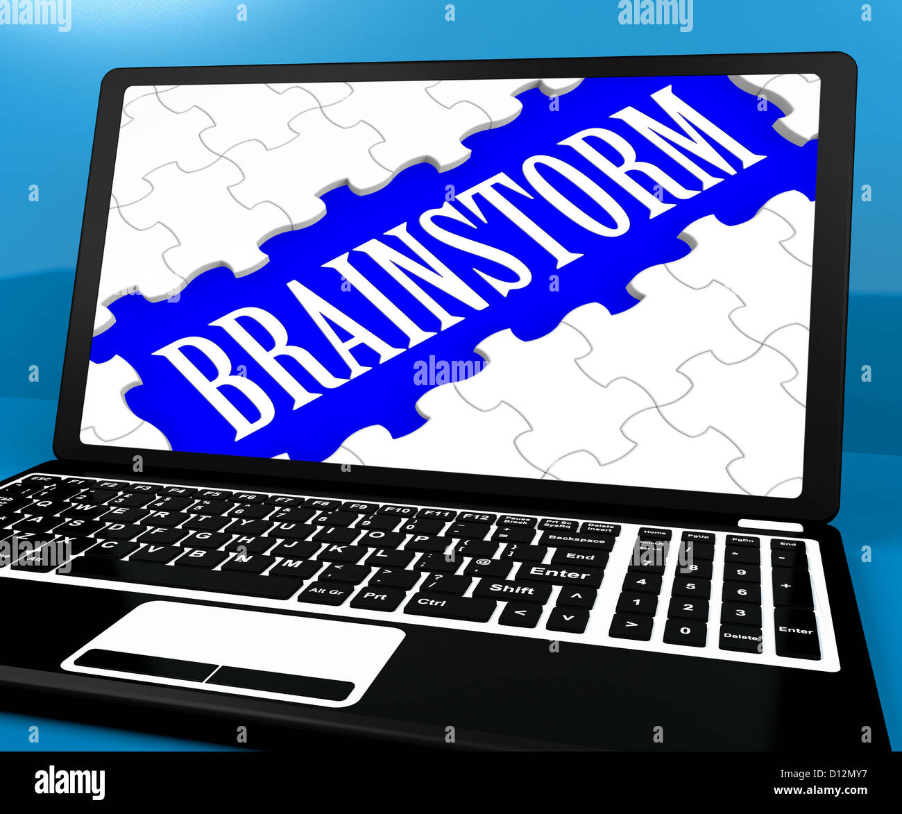 Brainstorm Puzzle On Notebook Showing Ideas And Inspiration For E-book ...