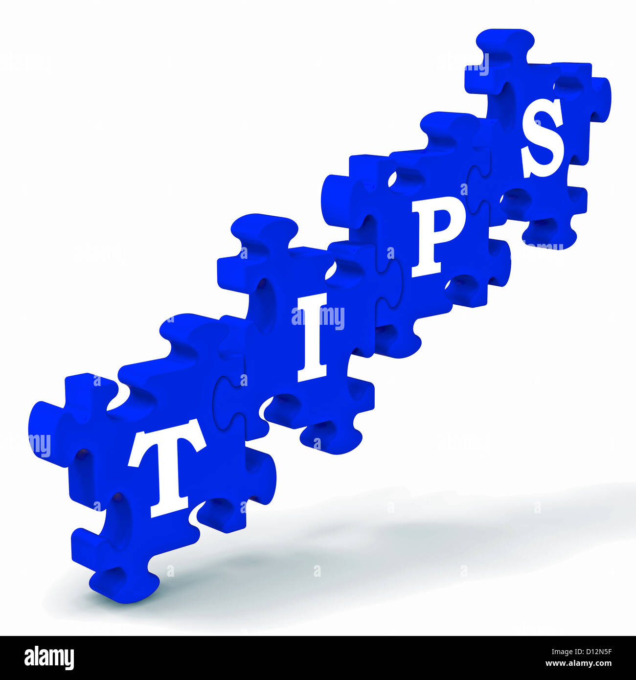 Tips Puzzle Showing Tricks, Hints And Clues Stock Photo - Alamy