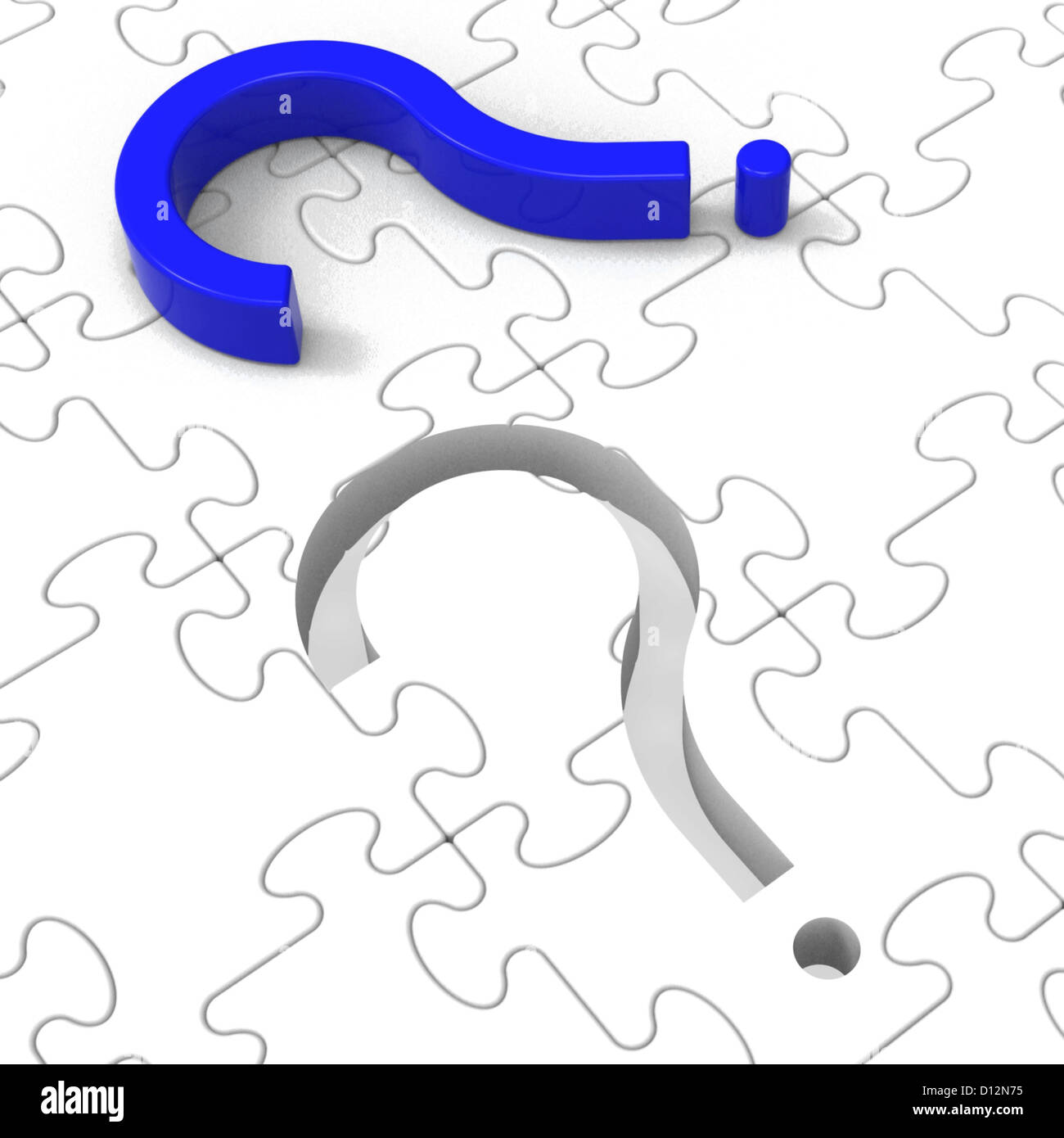 Question Mark Puzzle Shows Confusion And Uncertainty Stock Photo - Alamy