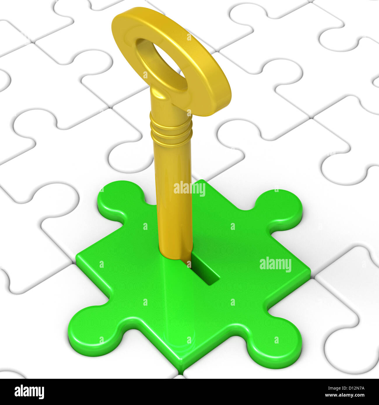 Key In Lock Showing Protected Access And Permission Stock Photo - Alamy