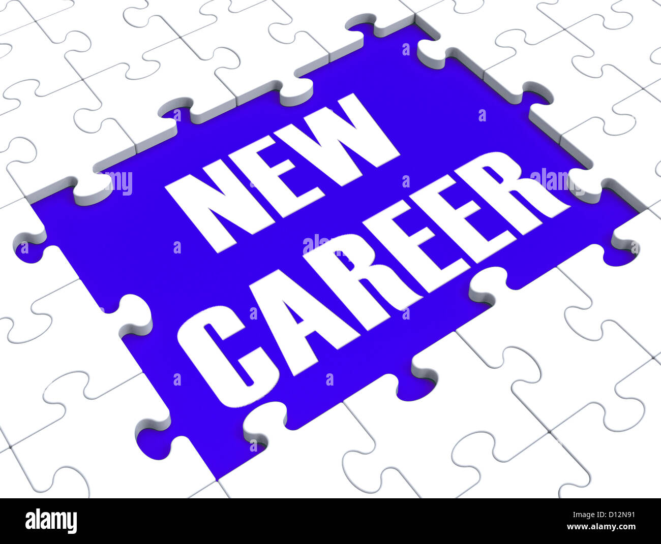 New Career Puzzle Showing Future Employment Or Occupation Stock Photo ...