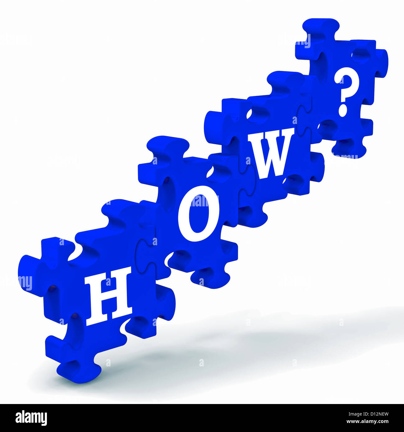 How? Puzzle Shows Different Ways Or Methods To Solve Problems Stock ...