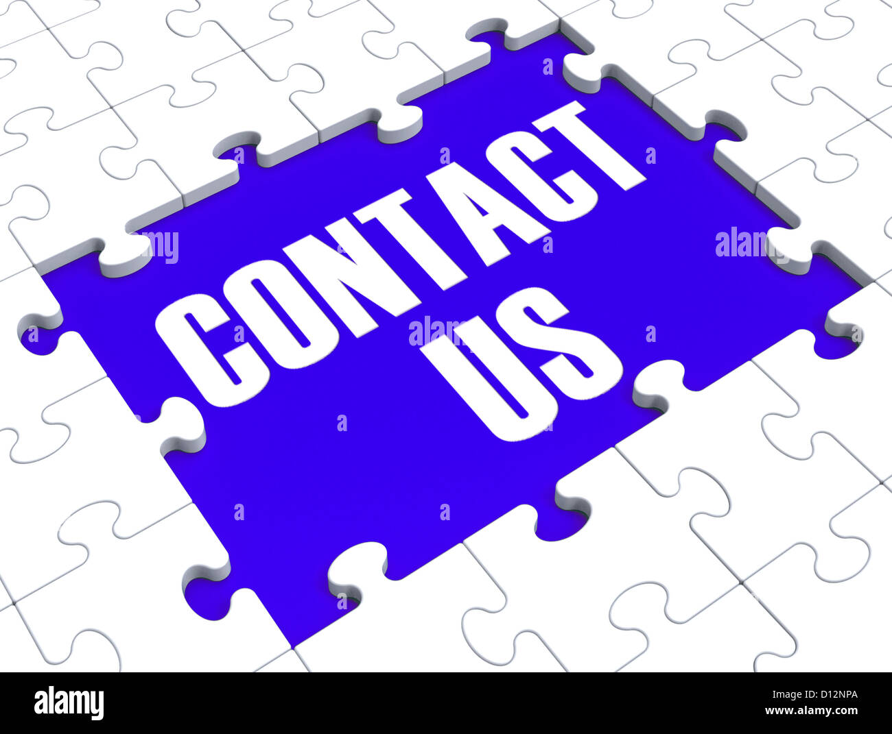 Contact Us Puzzle Showing Help, Support And Advice Stock Photo - Alamy