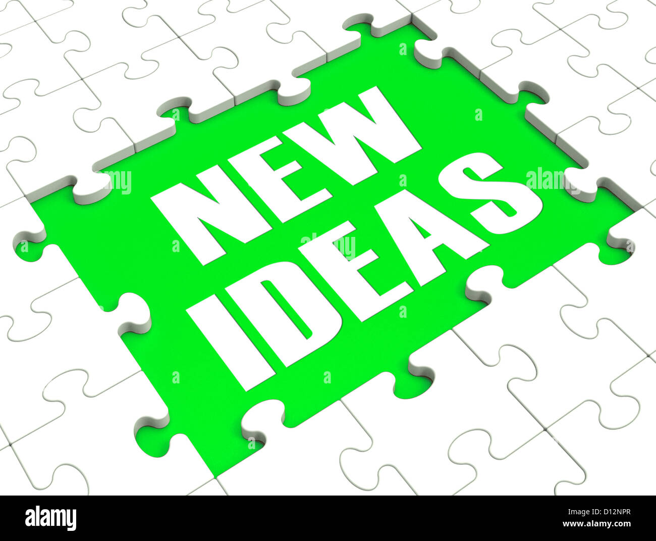 New Ideas Puzzle Showing Innovation And Creativity Stock Photo - Alamy