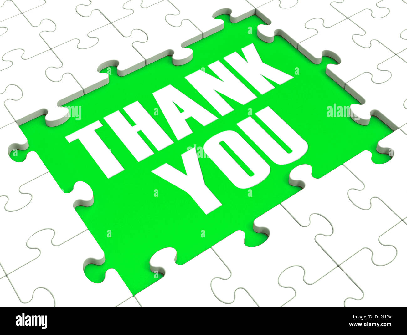 Thank You Puzzle Showing Thankfulness And Appreciation Stock Photo - Alamy