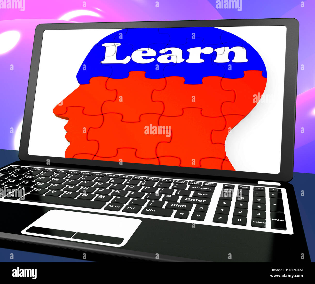 Learn laptop shows web hi-res stock photography and images - Alamy