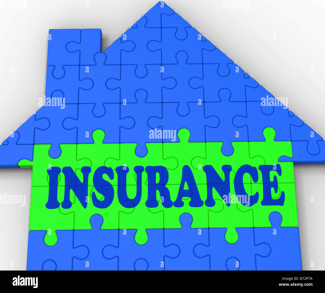 House Insurance Showing Home Protected And Insured Stock Photo - Alamy
