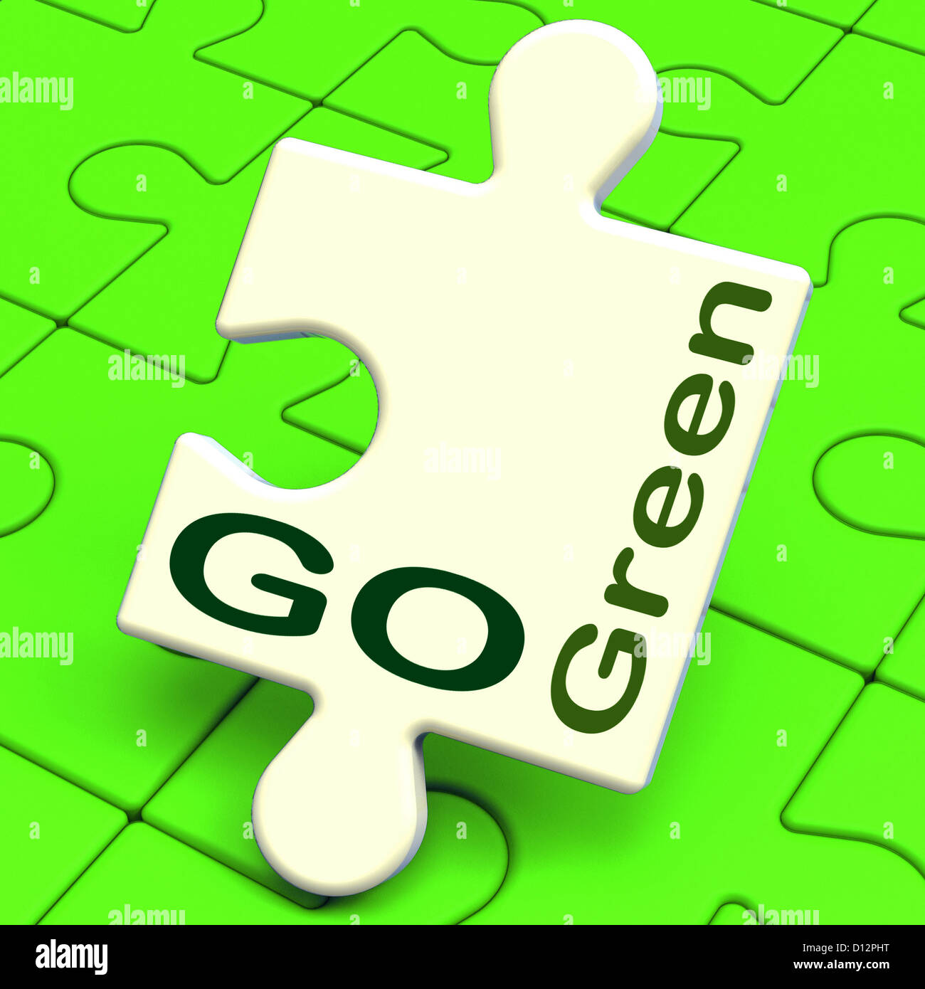 Go Green Meaning Recycling And Eco Friendly Stock Photo - Alamy