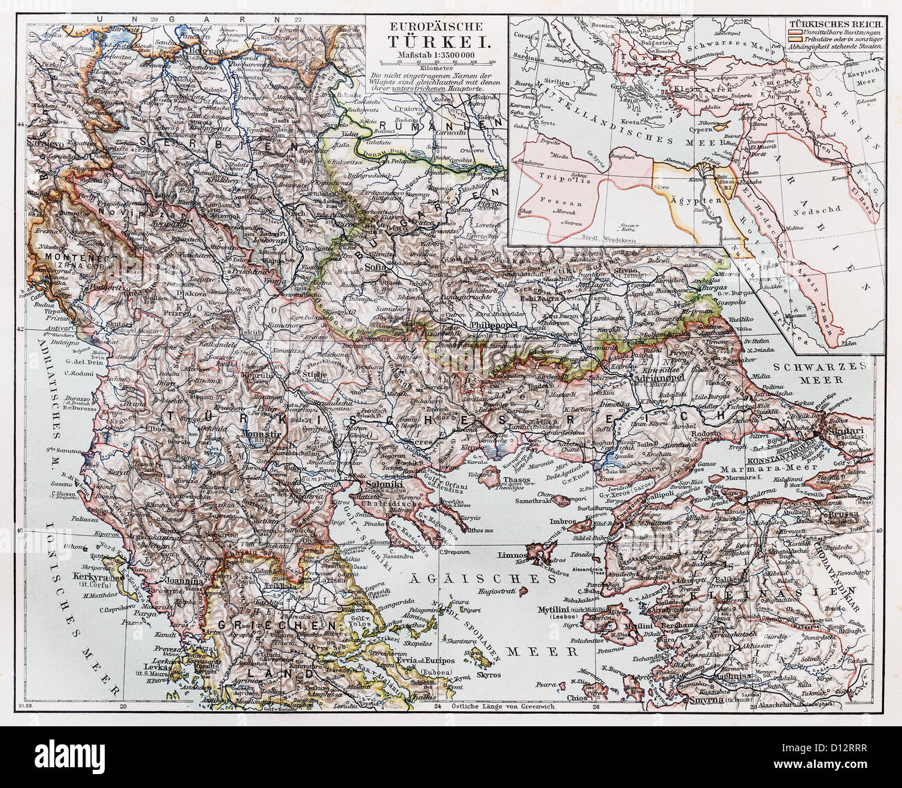 Turkey map 19th hi-res stock photography and images - Alamy