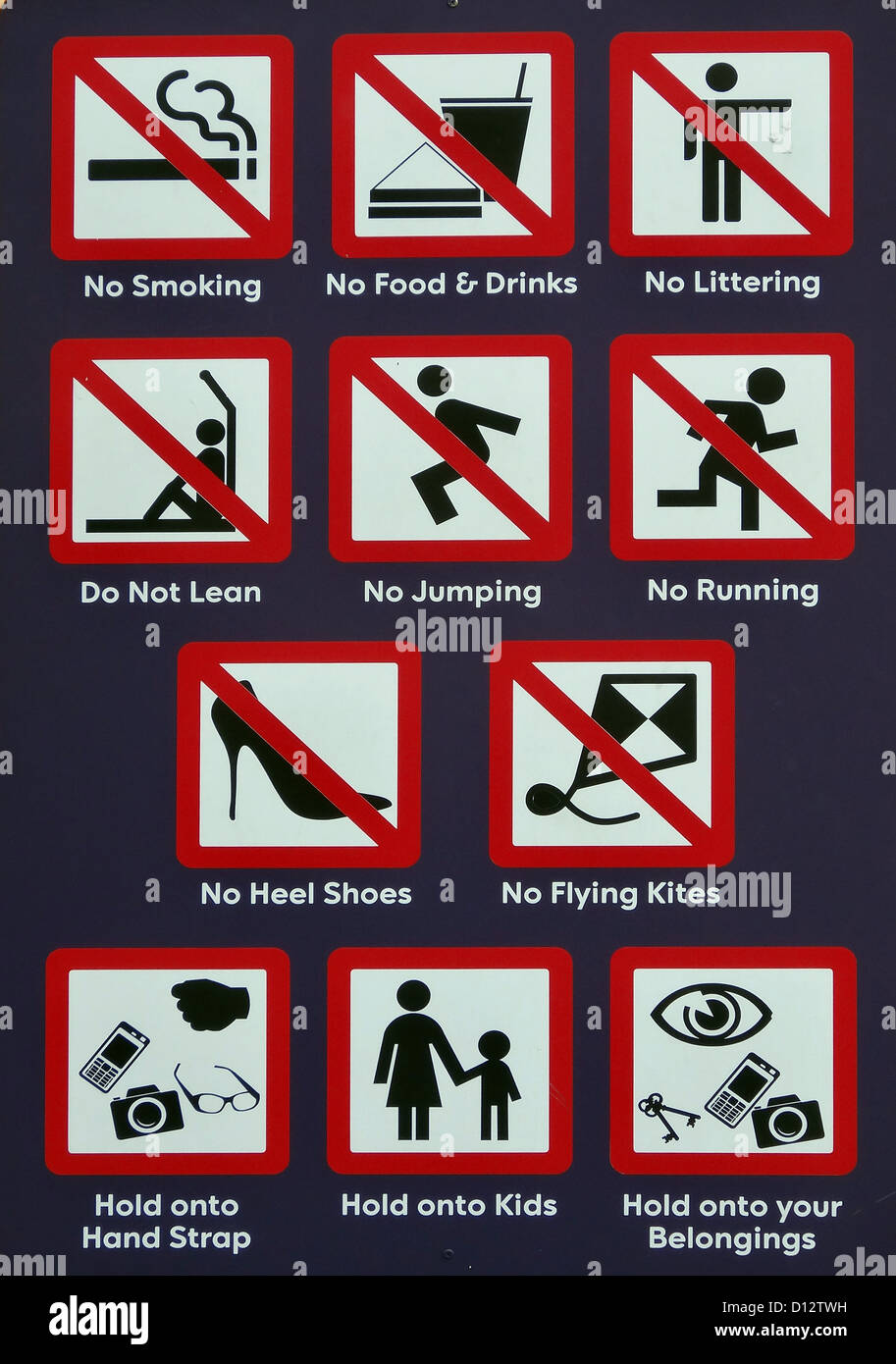 A sign with all things forbidden is pictured in Singapore, Singapore ...