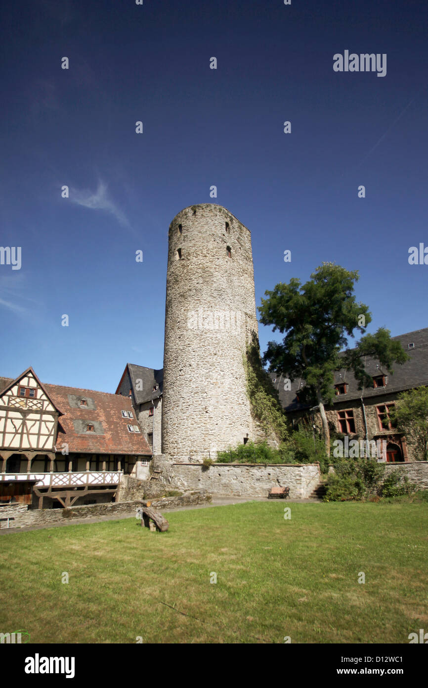 The courtyard of Kransberg Castle is pictured in Usingen-Kransberg ...