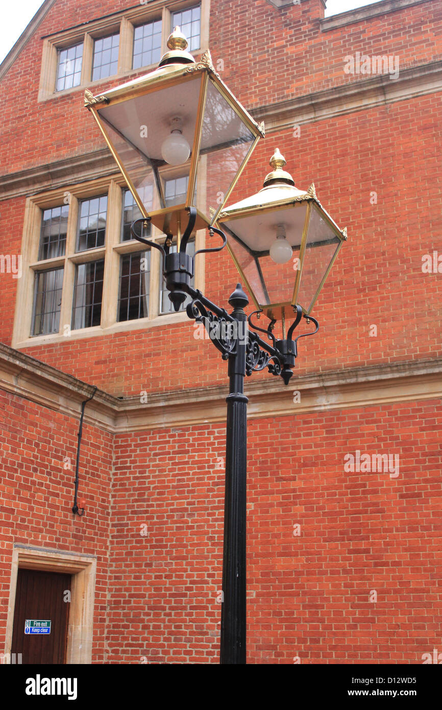 Retro style street lamps Stock Photo - Alamy