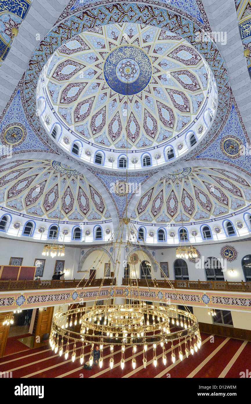 The interior if the Merkez Mosque, central mosque to the roof ...