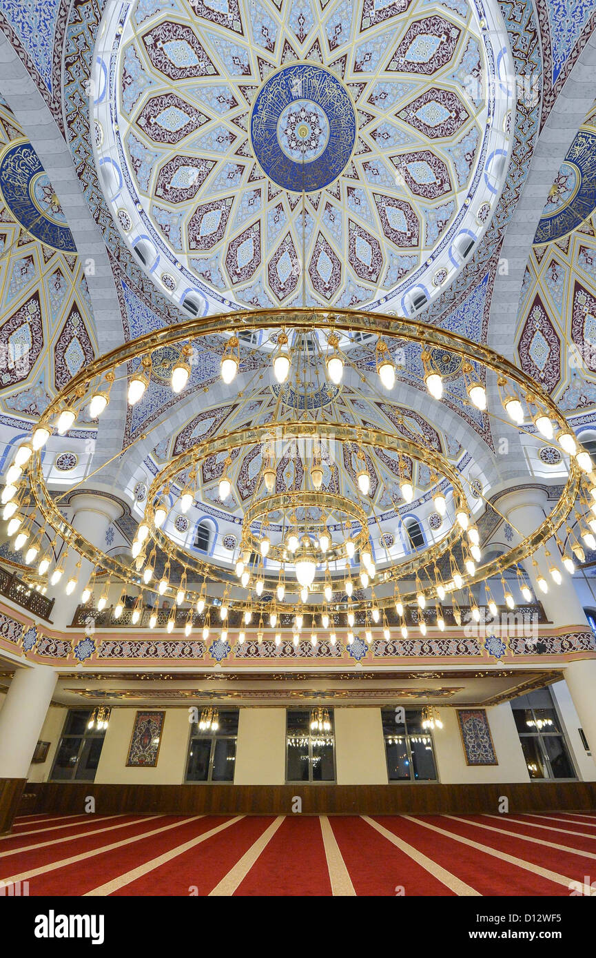 The interior if the Merkez Mosque, central mosque to the roof ...