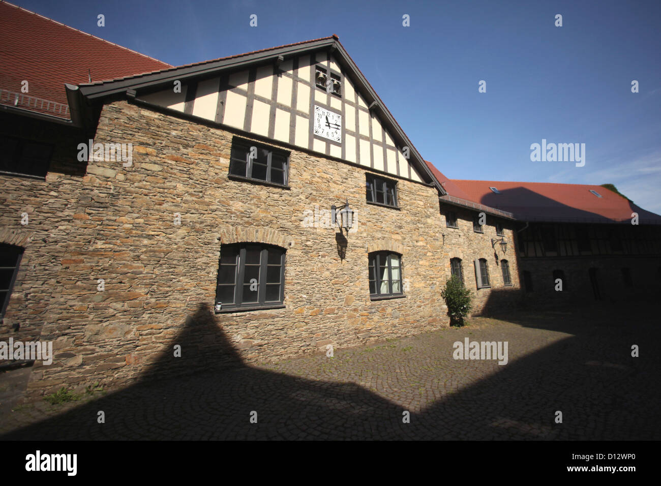 The courtyard of Kransberg Castle is pictured in Usingen-Kransberg ...