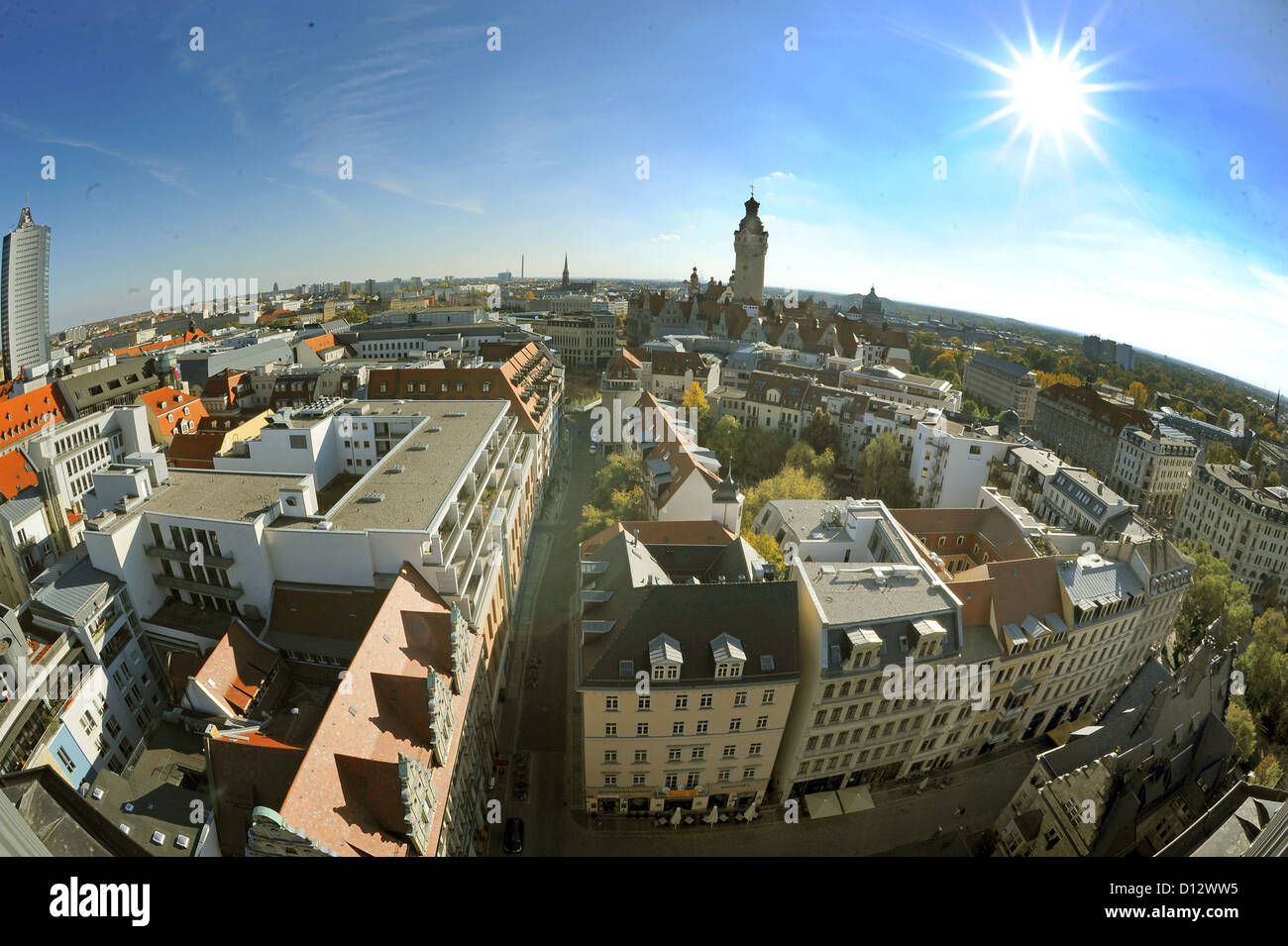The city center is pictured in Leipzig, Germany, 16 October 2012. Photo ...