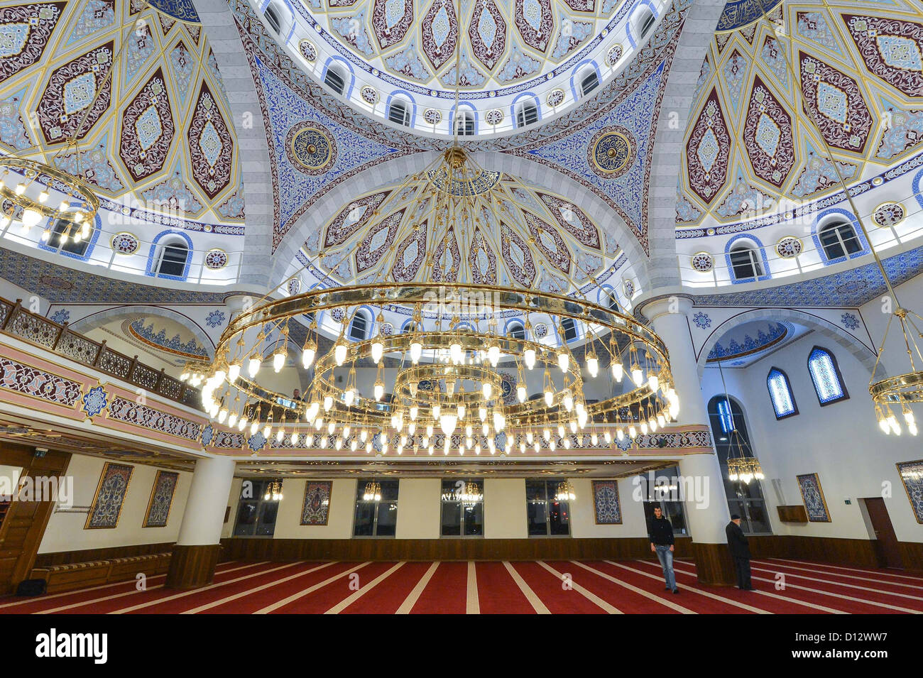 The interior if the Merkez Mosque, central mosque to the roof ...